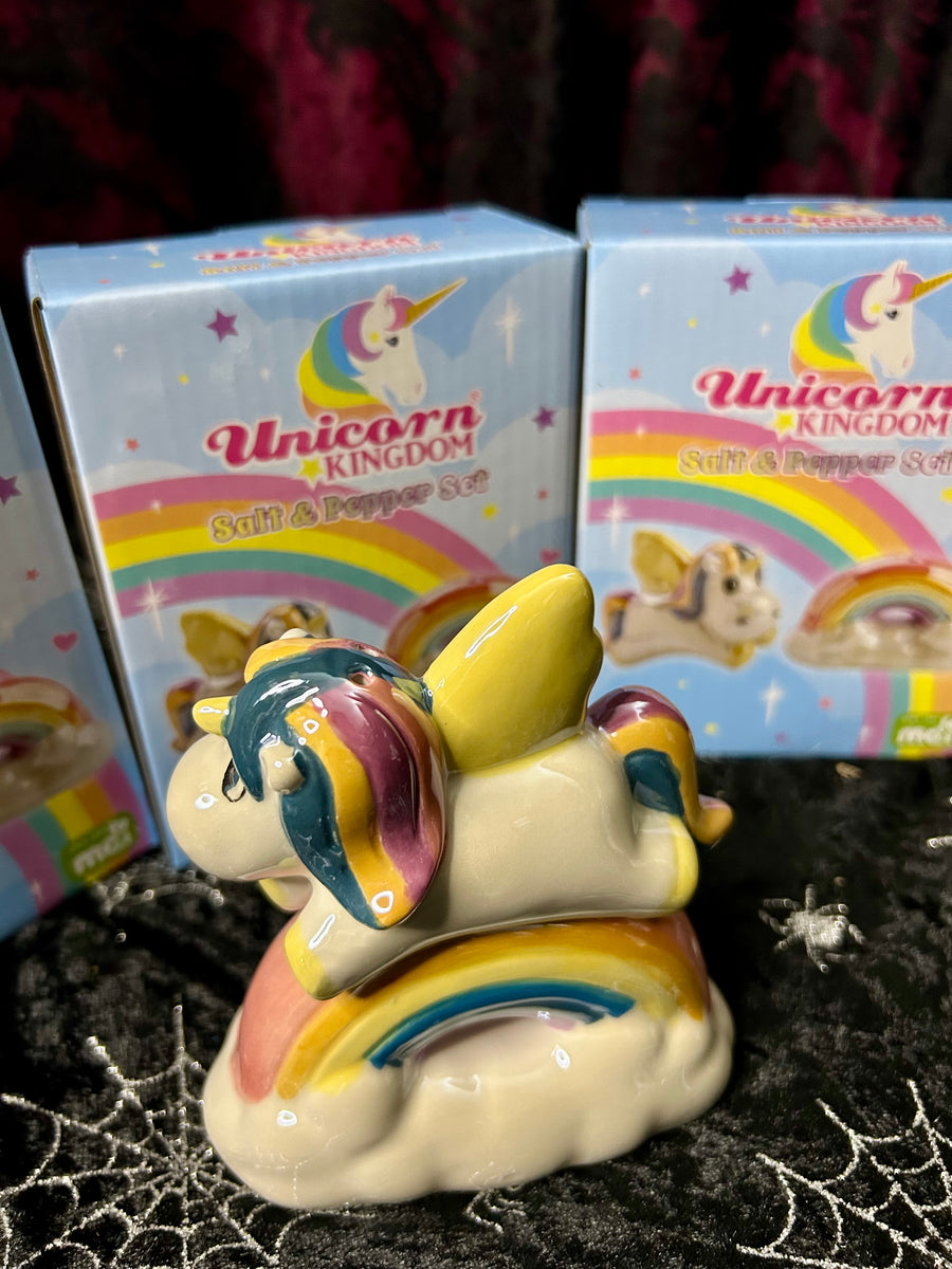 Salt & Pepper Set Unicorn with Rainbow – Deluxe Creations and Designs