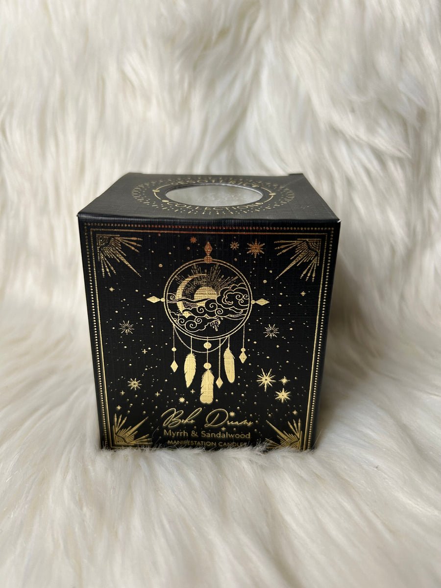 Esoteric Manifestation Candle 100 gram - Myrrh & Sandlewood – Deluxe ...
