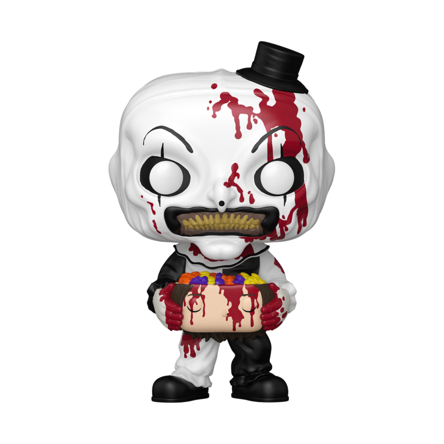 Terrifier - Art The Clown (with decapitated head) Pop! Vinyl – Deluxe ...