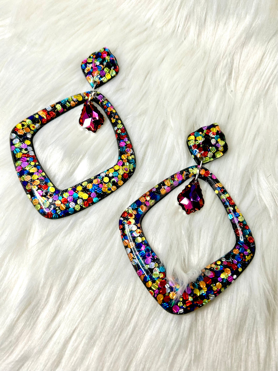 Opulence - Extra Large Diamond Dangle - Rainbow – Deluxe Creations and ...